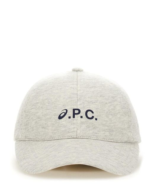a.p.c. x asics Baseball Hat With Logo in White | Lyst UK