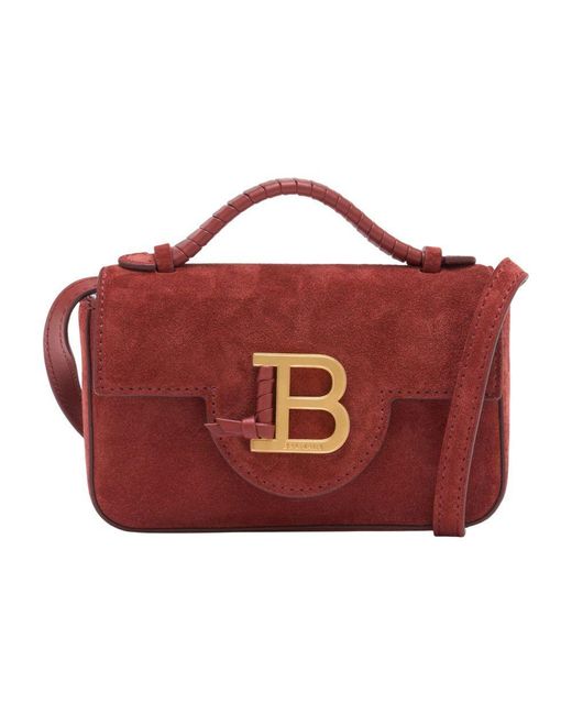 Balmain B-Buzz Mini Bag 17 in Red | Lyst UK