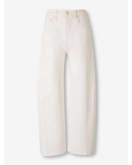 Mother Wide Jeans Half Pipe in White | Lyst UK