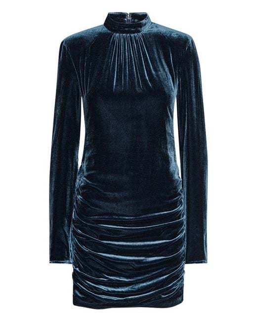 ROTATE BIRGER CHRISTENSEN Refined Ruching Mini Dress in Blue | Lyst UK