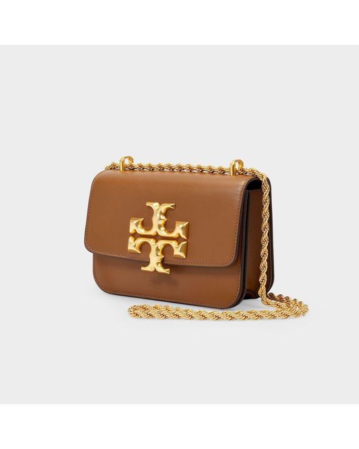 Tory Burch Eleanor Small Hobo Bag in Brown | Lyst