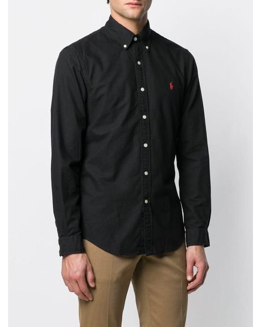 Polo Ralph Lauren Oxford Shirt in Black for Men | Lyst UK
