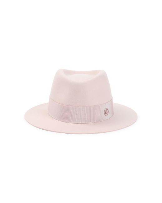 Maison Michel Hat in Pink | Lyst UK