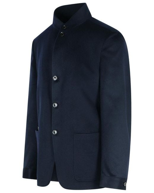 ZEGNA 'il Conte In Oasi' Navy Blue Cashmere Jacket for Men | Lyst UK