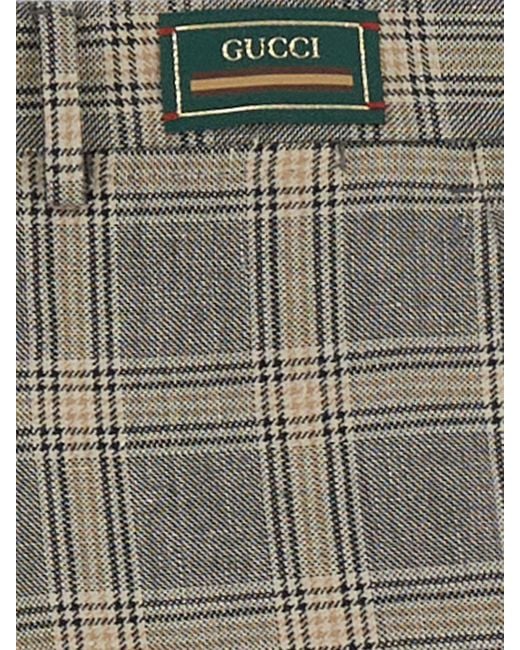 Gucci Pants With Prince Of Wales Pattern in Grey for Men | Lyst UK