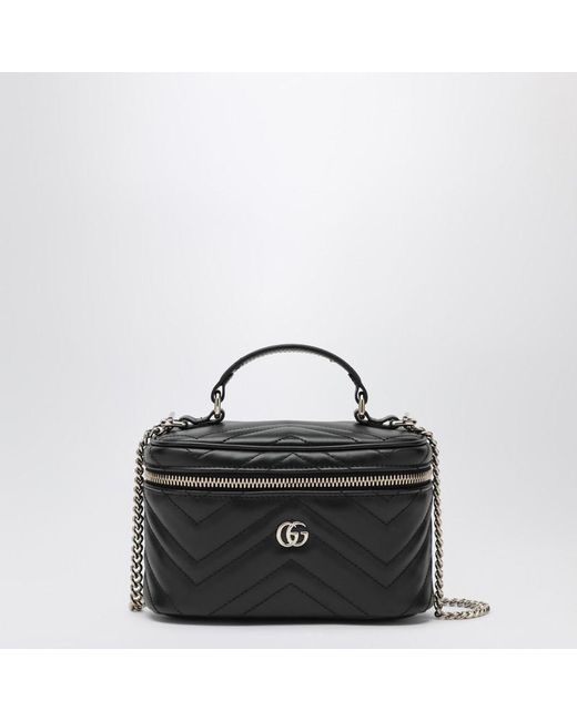 Gucci Mini Vanity Bag Gg Marmont in Black | Lyst UK