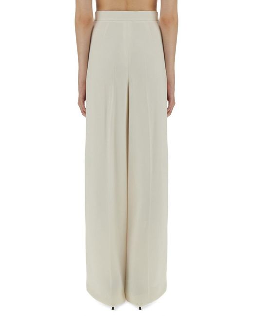 Max Mara Wide Pant "Handcuff" in Natural | Lyst UK