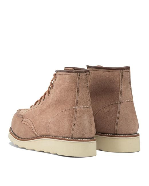 Red Wing "6' Moc Toe 3319 Dusty Rose Abilene" Lace-Up Ankle Boots in ...