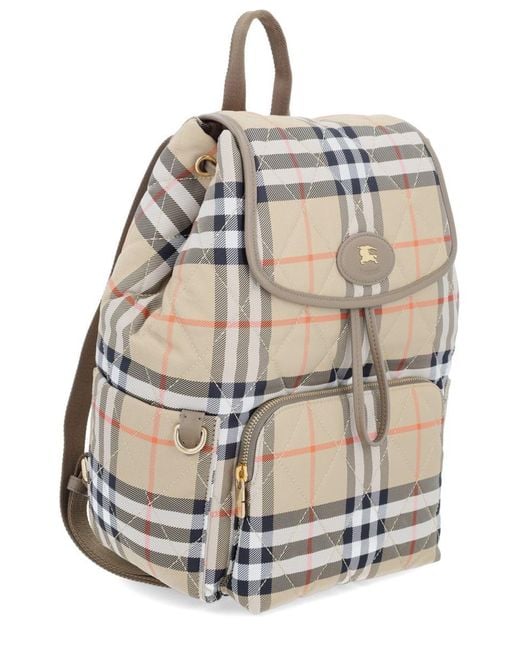 Burberry Backpack "Horseshoe" in Natural | Lyst UK