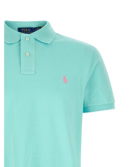 Polo Ralph Lauren Logo Embroidery Polo Shirt in Green for Men | Lyst UK
