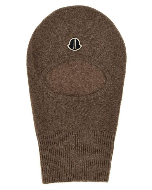 Rick Owens Moncler + 'Knit Skull' Balaclava in Brown | Lyst