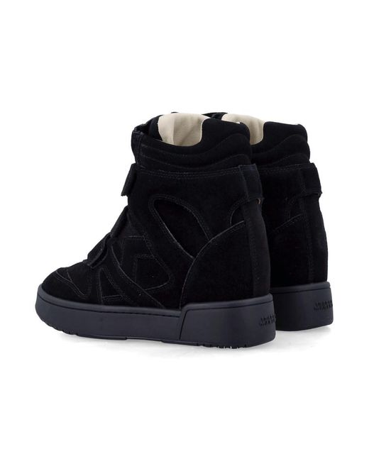 Isabel Marant Im3 Suede Wedge Sneakers in Black | Lyst UK
