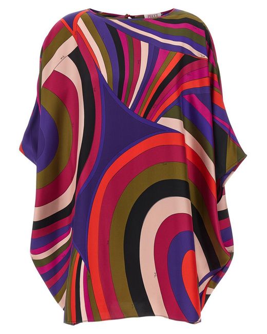 PUCCI Patterned Caftan in Red | Lyst UK