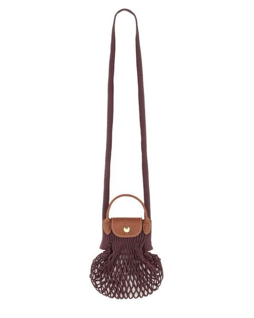 Longchamp Le Pliage Filet Mini Bag in Natural | Lyst