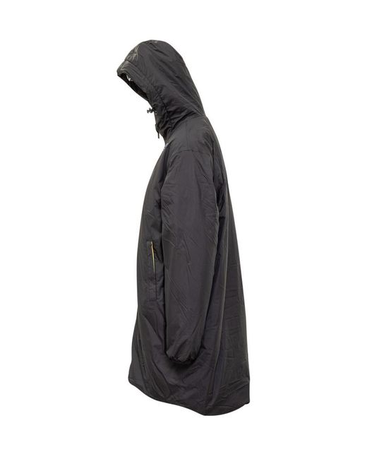 K-Way Long Parka With Synthetic Fur Lining in Blue | Lyst