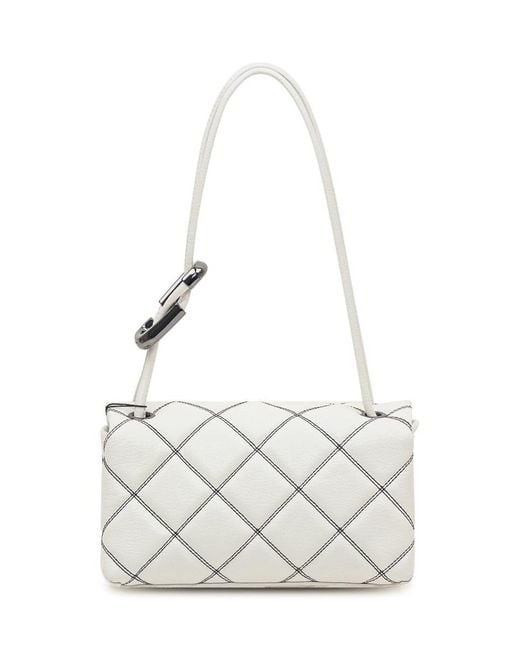 Marc Jacobs Double Quilted Leather Shoulder Bag in White | Lyst