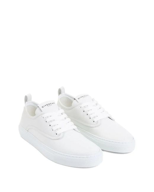 Givenchy New City Leather Low Sneakers Shoes in White for Men | Lyst UK