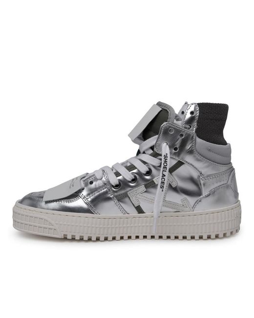 Off-White c/o Virgil Abloh Off Court 3.0 Sneakers In Silver Laminated ...