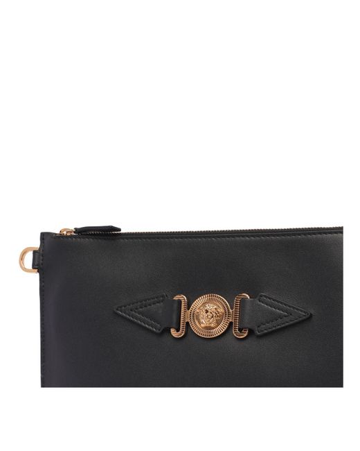 Versace Leather Medusa Pouch in Black for Men | Lyst