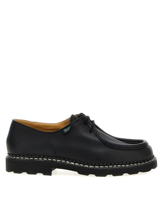 Paraboot Michael Leather Derby Shoes in Black for Men | Lyst UK