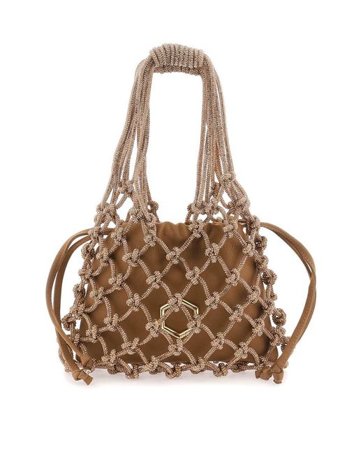 HIBOURAMA Mini Carrie Handbag in Brown | Lyst