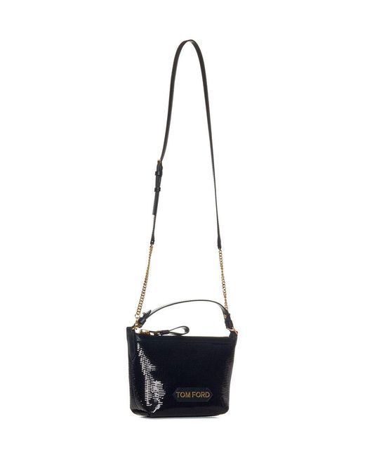 Tom Ford Label Small Handbag in Blue | Lyst
