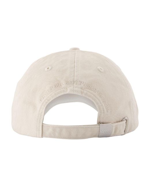 Ganni Cat Cap in Natural | Lyst