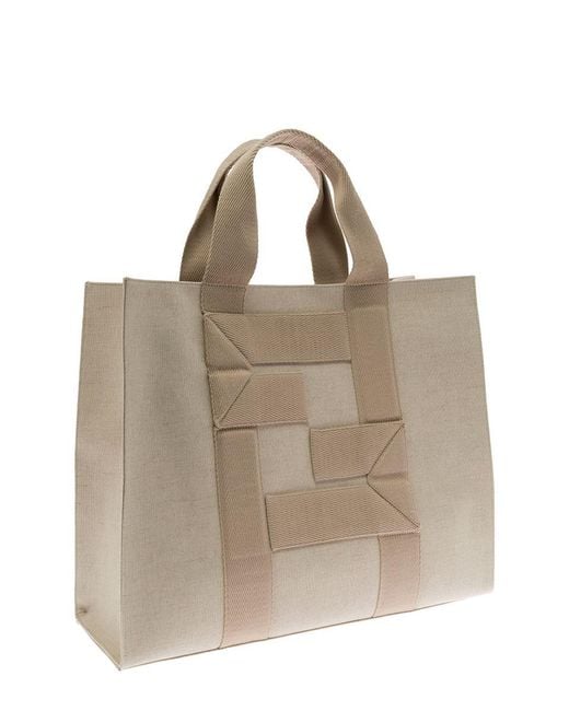 Fendi Ma's Beige Fabric Handbag in Natural for Men | Lyst