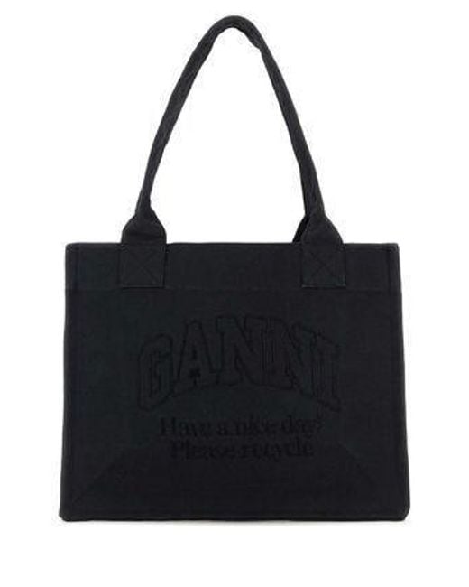 Ganni Totes in Black | Lyst