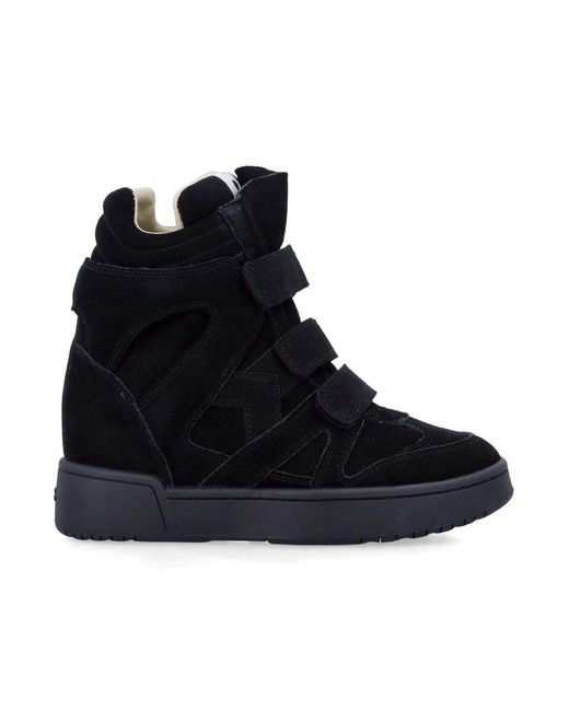 Isabel Marant Im3 Suede Wedge Sneakers in Black | Lyst UK