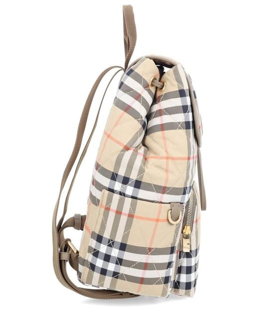 Burberry Backpack "Horseshoe" in Natural | Lyst UK