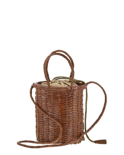 Dragon Diffusion Lina Mini - Woven Leather Bag in Brown | Lyst UK