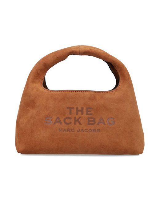 Marc Jacobs The Suede Mini Sack Bag in Brown | Lyst