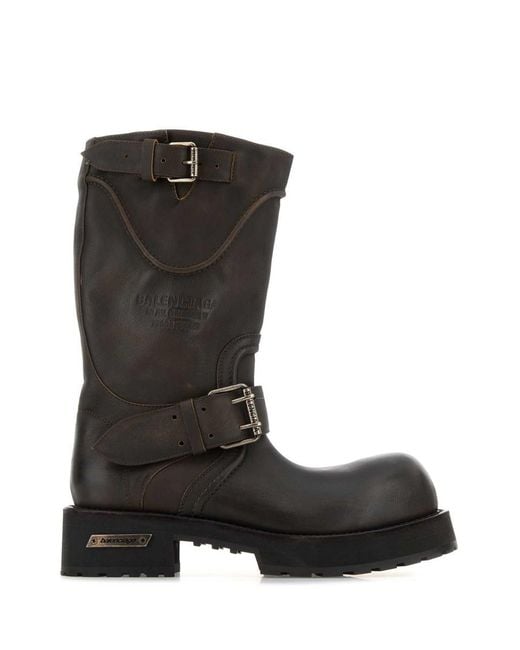 Balenciaga Leather Venom Boots in Black for Men | Lyst UK