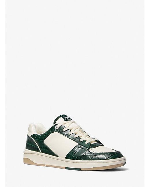 Michael Kors Mk Rebel Leather Trainers in Green for Men | Lyst