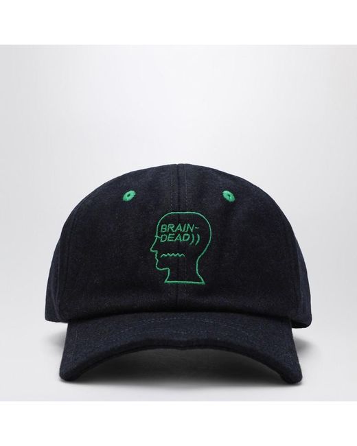 Brain Dead Wool-Blend Baseball Cap in Black for Men | Lyst UK