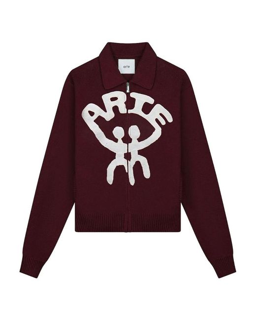 Arte' All Together Cardigan in Red for Men | Lyst UK