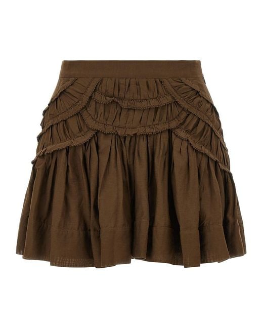 Isabel Marant Ceola' Skirt in Brown | Lyst UK