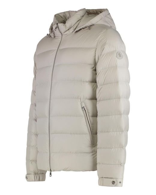 Moncler Short Puffer Arneb With Hood in Grey for Men | Lyst UK