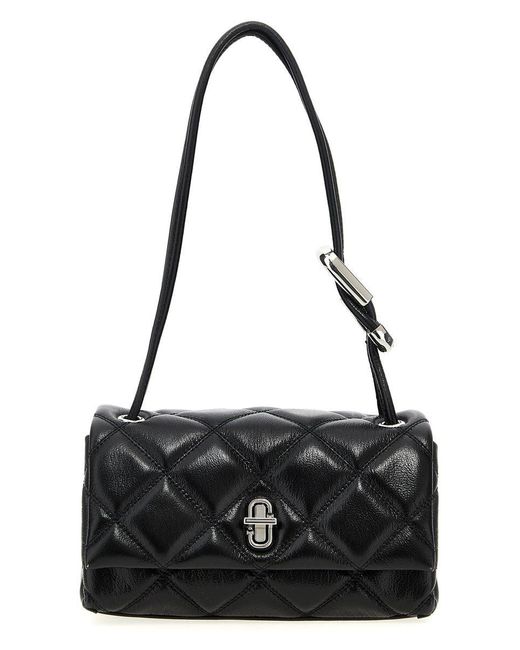 Marc Jacobs 'The Quilted Mini Dual' Shoulder Bag in Black | Lyst UK