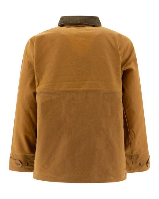 Filson "Tin Cloth Field" Jacket in Brown for Men | Lyst