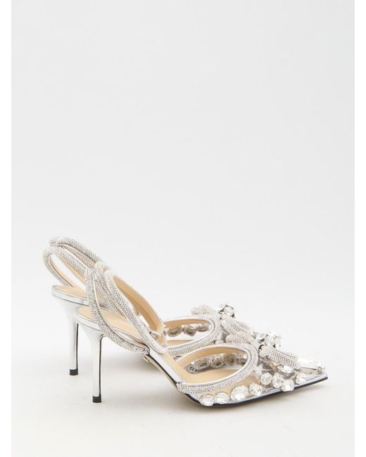 Mach & Mach Double Bow High Heels in Natural | Lyst