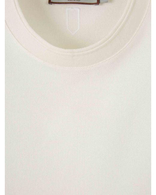 Canali Camiseta Mercerized Cotton Jersey in White for Men | Lyst UK
