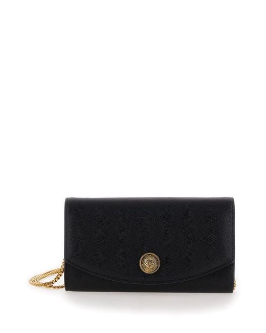 Balmain 'Emblème' Clutch With Coin Detail in Black | Lyst