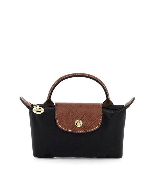 Longchamp Mini Le Pliage Original Bag in Black | Lyst
