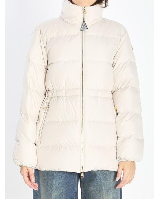 Moncler Brossette Puffer Jacket in Natural | Lyst UK