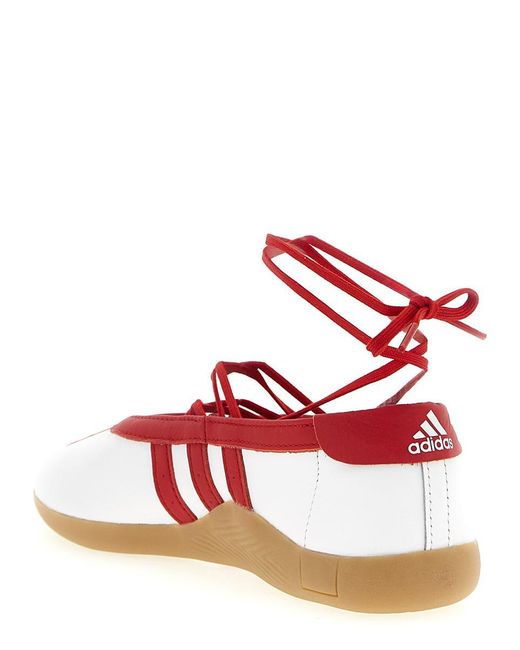 adidas Originals 'Taekwondo Mei' Leather Ballet Flats With in Red | Lyst UK