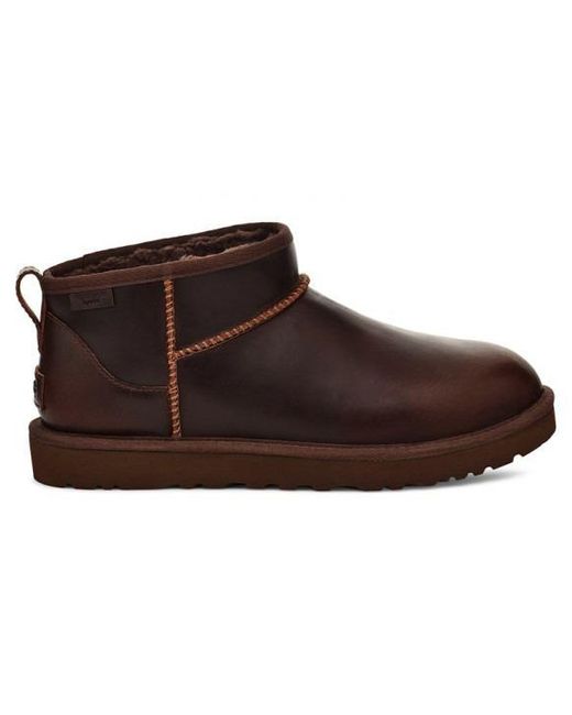 UGG M Classic Ultra Mini Lthr Regen in Brown for Men | Lyst