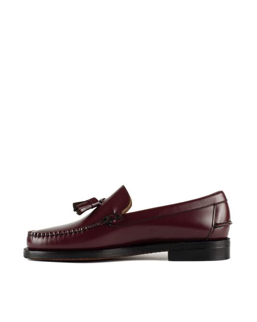 Sebago Classic Will Burgundy Loafer in Red for Men | Lyst