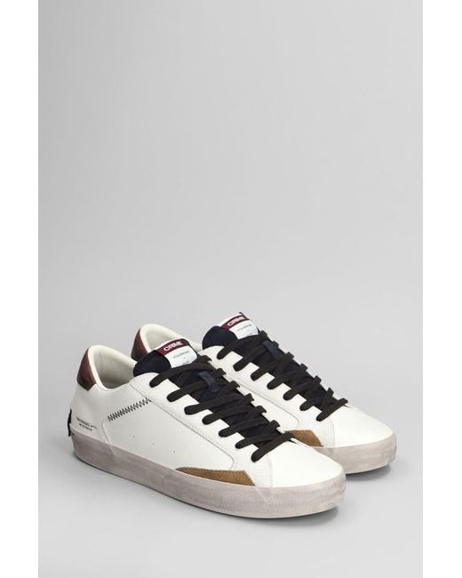 Crime London Distressed Sneakers in White for Men | Lyst